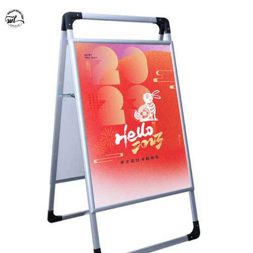 Portable Aluminum Alloy A Stand Poster Holder Rack | Winland Metal